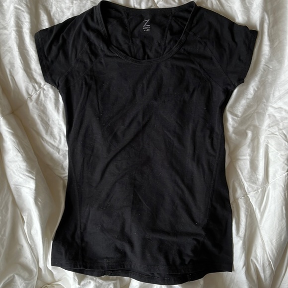 Zella | Tops | Zella Black Workout Tee Worn Twice | Poshmark
